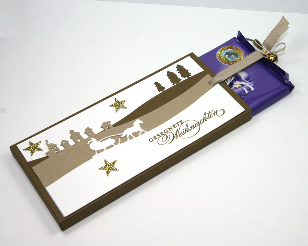 Anleitung für eine Schokoladen-Ziehverpackung - Nicoles Papeterie